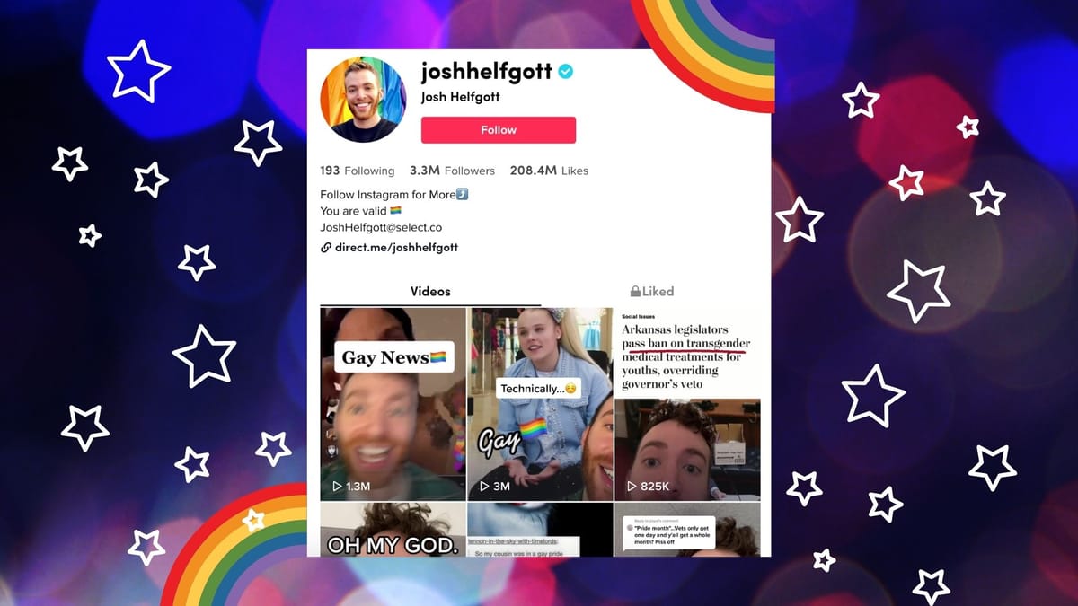 GLAAD "TikTok Queer Advocate of the Year" nominee Josh Helfgott on ...