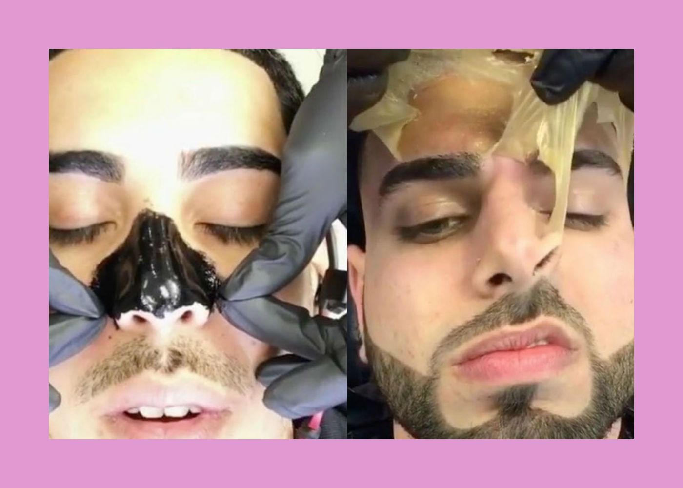 Watching these videos of men ripping off beauty masks is glorious